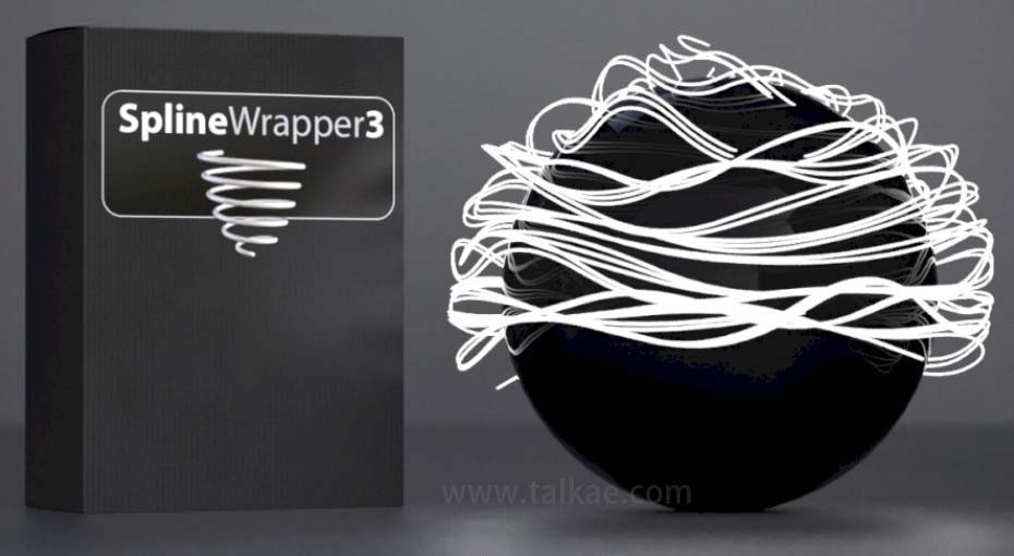 C4D插件-Spline Wrapper v3.0 三维样条线缠绕工具-韬客AE C4D插件-Spline Wrapper v3.0 三维样条线缠绕工具-韬客AE